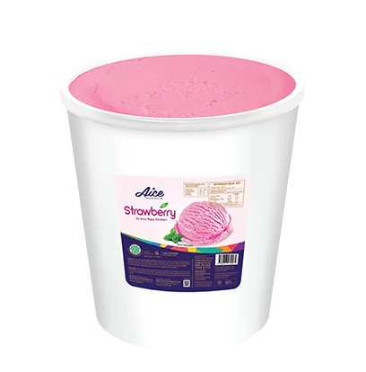 Es krim Emberan 8 Liter Rasa Strawberry | ES KRIM FAMILY