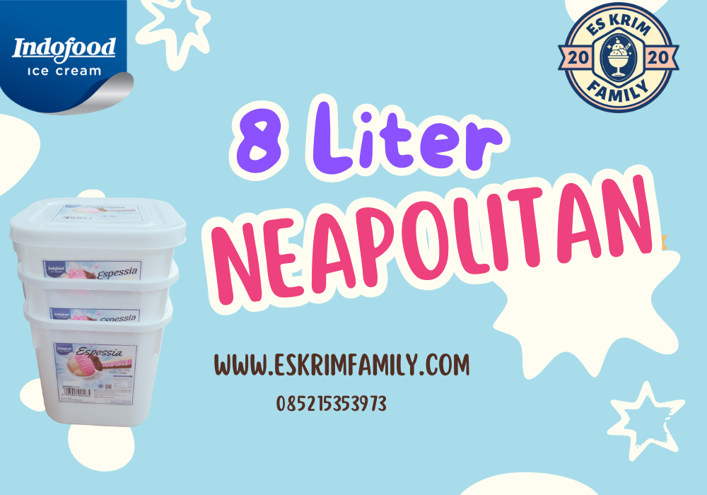 Es Krim Indofood Es Krim 8 Liter Neapolitan - ES KRIM FAMILY