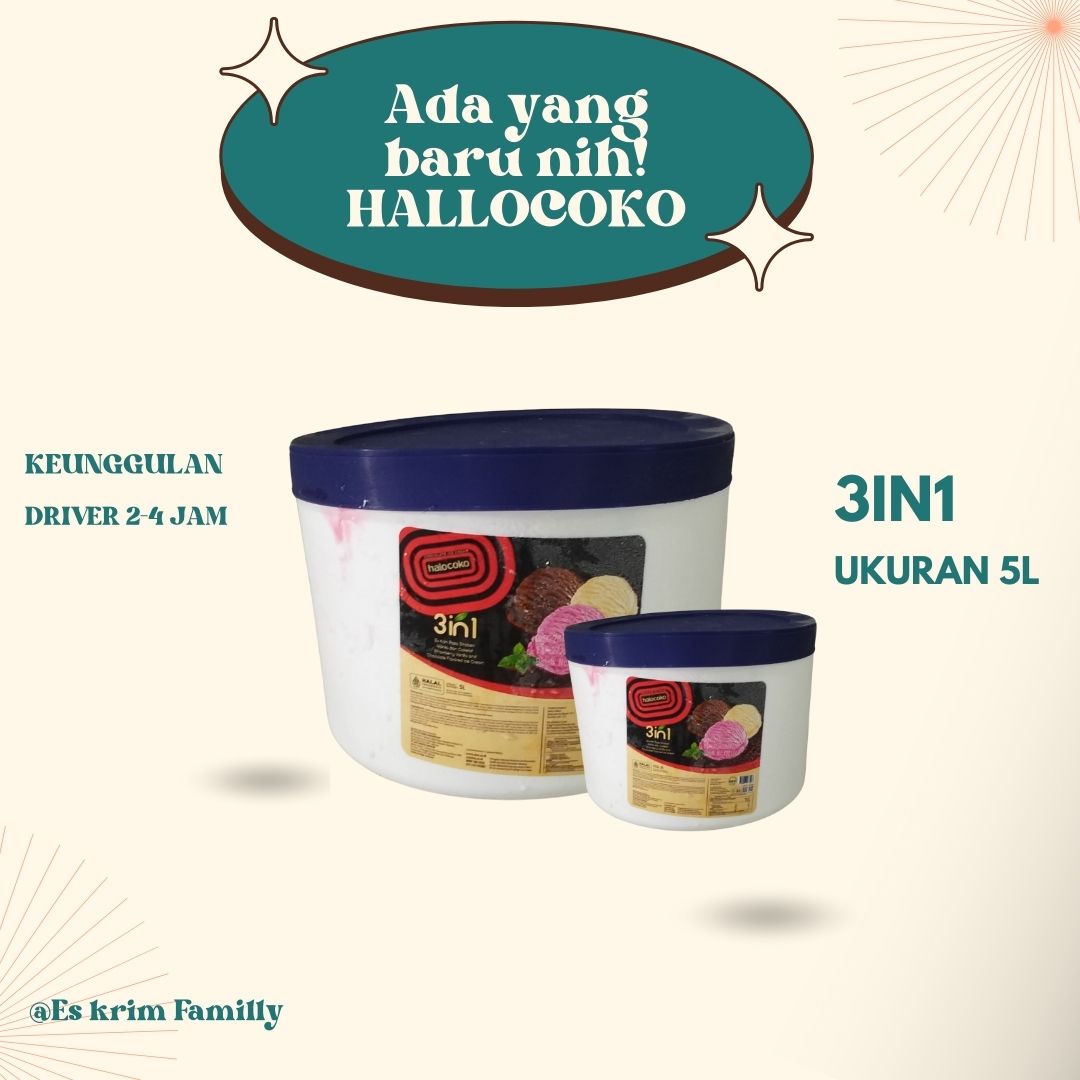 Aice hallo coko 5 liter - ES KRIM FAMILY